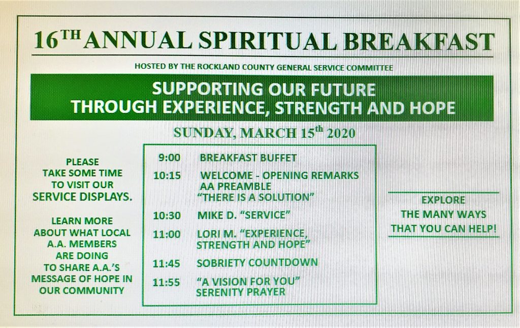 Spiritual Breakfast – Alcoholics Anonymous of Rockland County